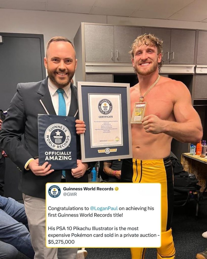 Logan Paul May Sell His $5.3M Pikachu Illustrator Card